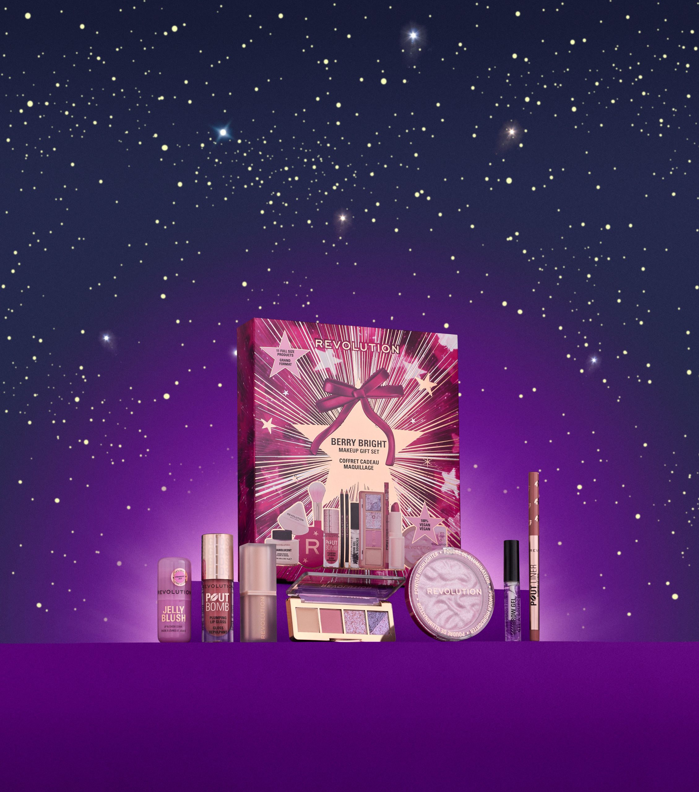 Revolution Beauty Berry Bright Vegan Make Up - Gift Set - Vamp